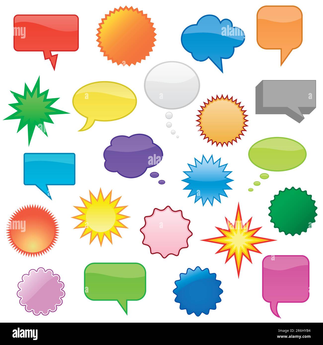 web 2.0 badges and comic bubbles Stock Vector Image & Art - Alamy