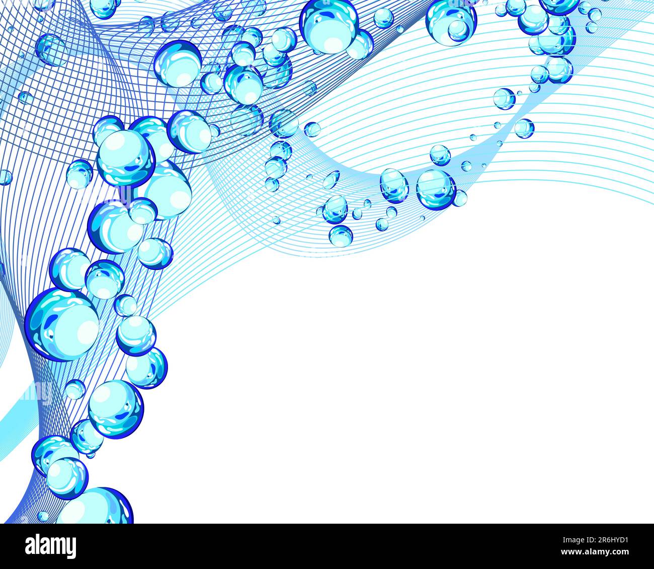 Abstract water vector background with bubbles of air Stock Vector Image ...