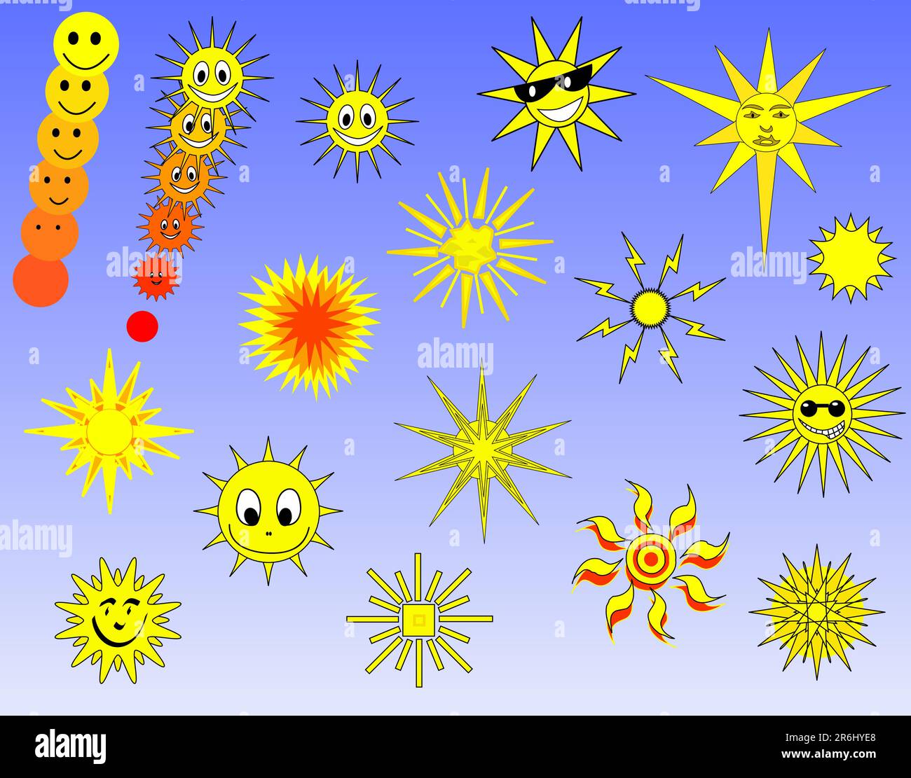 Set of vector sun designs Stock Vector Image & Art - Alamy