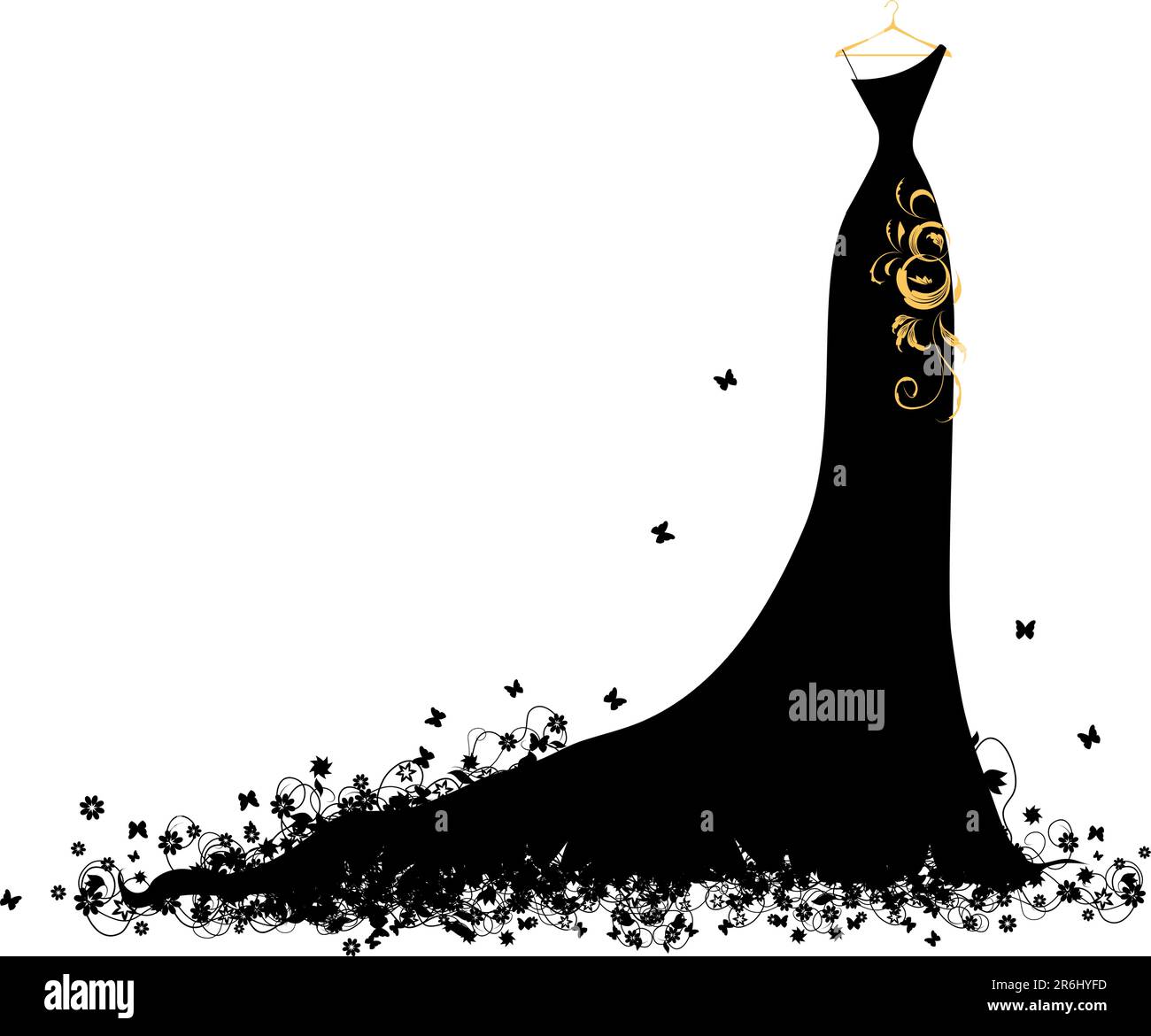 Evening ball gown Stock Vector Images - Alamy