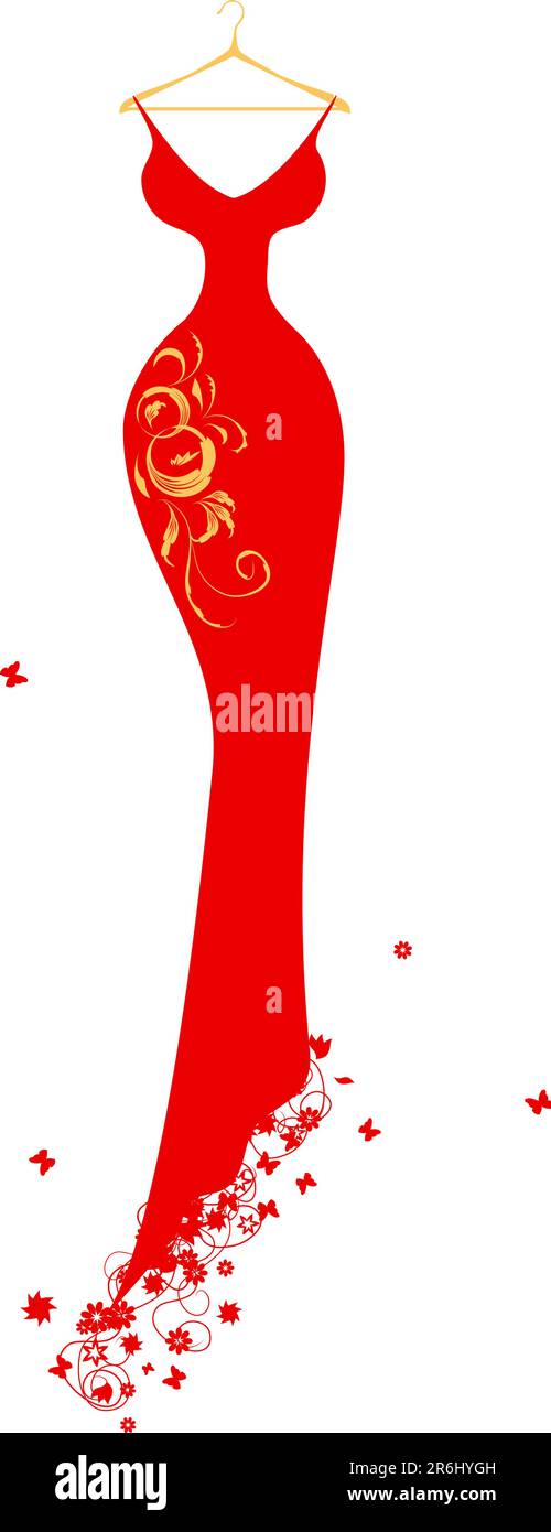 Evening ball gown Stock Vector Images - Alamy