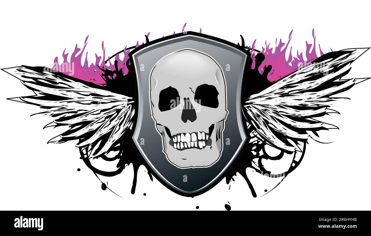 Skull flaming Stock Vector Images - Alamy