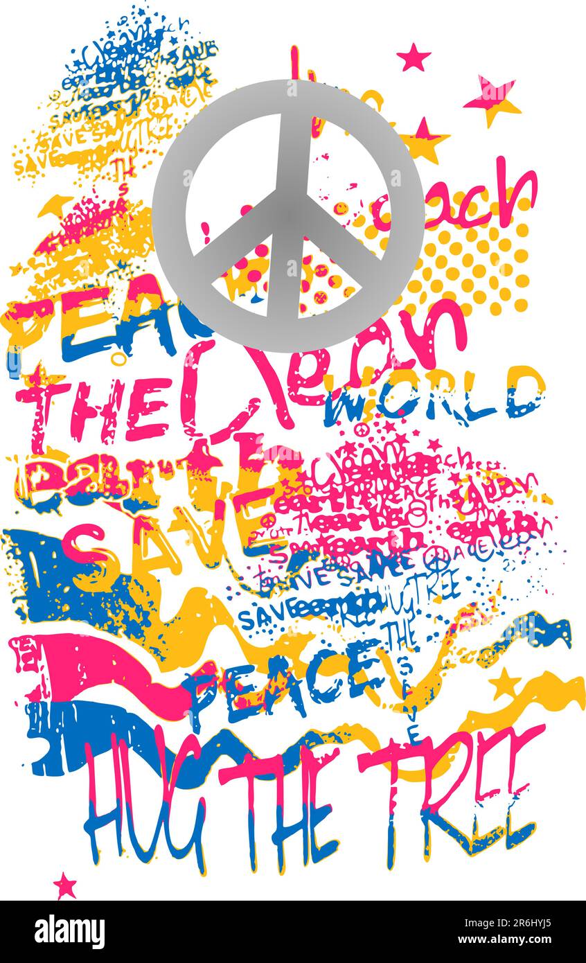 Peace Love Happiness Icons