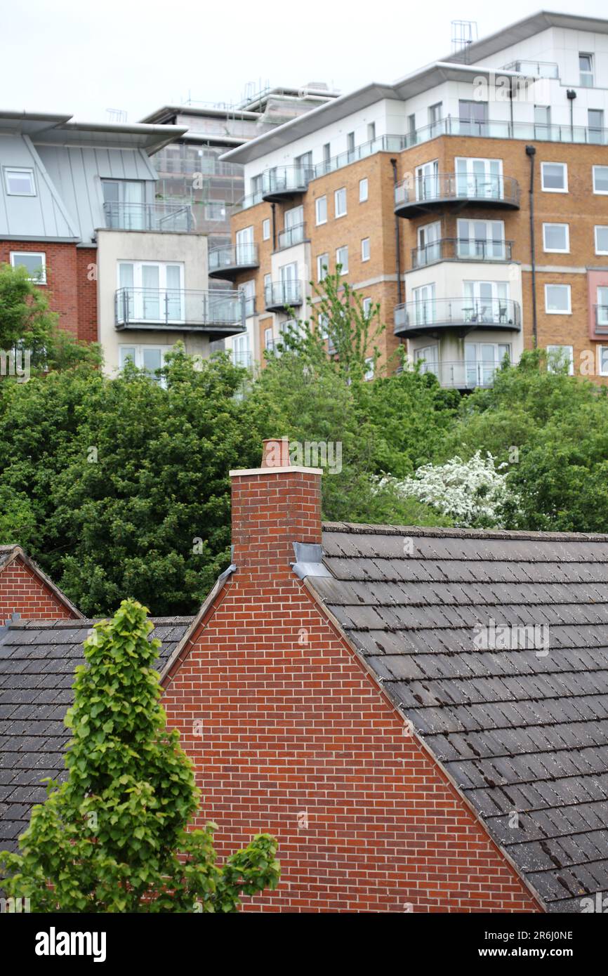 Architecture of London Besingstock buildings close up big size high ...
