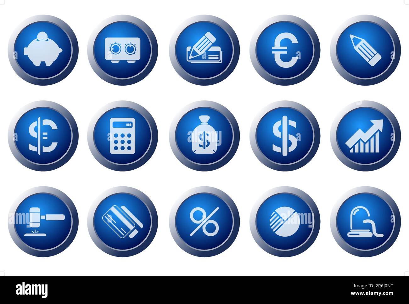 Finance chart icons circle hi-res stock photography and images - Alamy