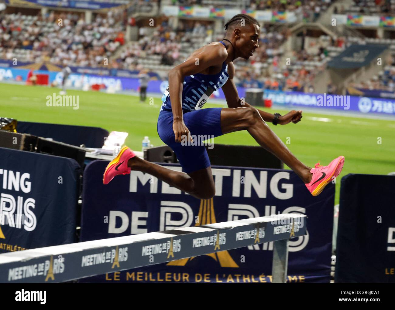 Paris, France. 9th June, 2023. Lamecha Girma of Ethiopia competes ...