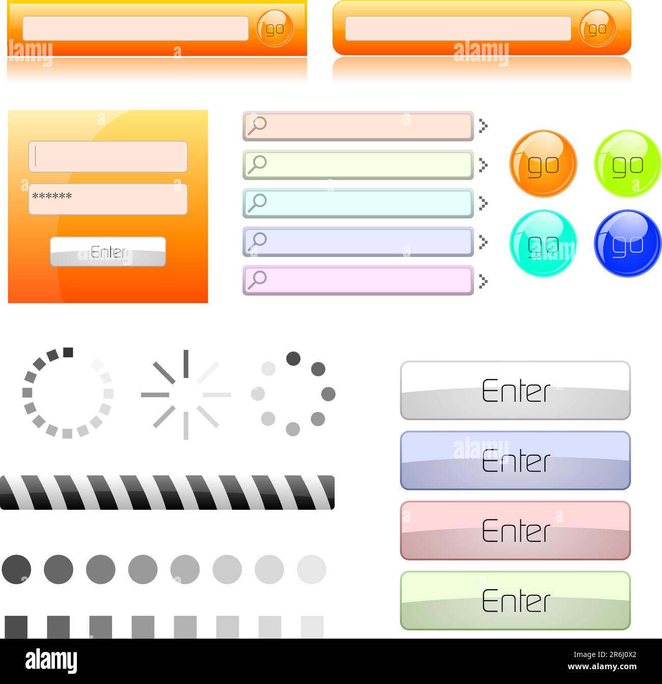 Set of vector website navigation Stock Vector Image & Art - Alamy