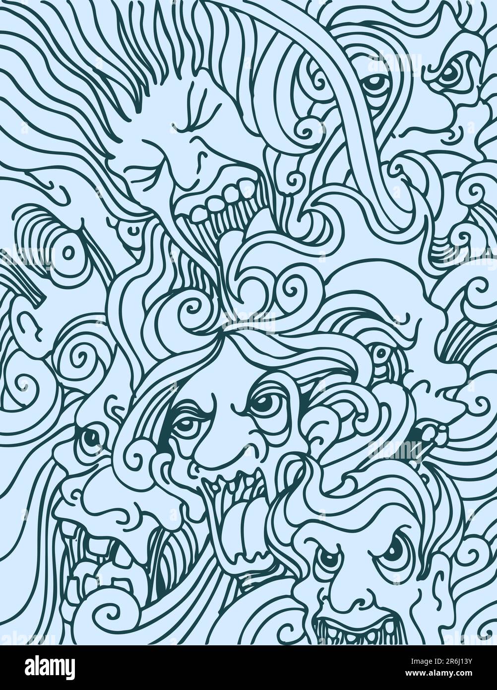 Line art angry faces Stock Vector Images - Alamy