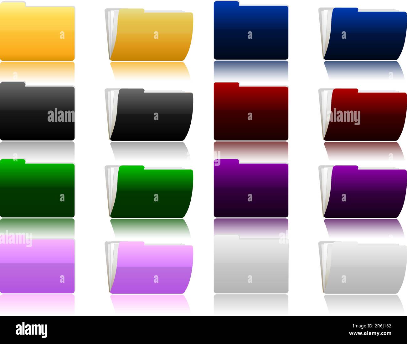 Set of vector folders Stock Vector Image & Art - Alamy