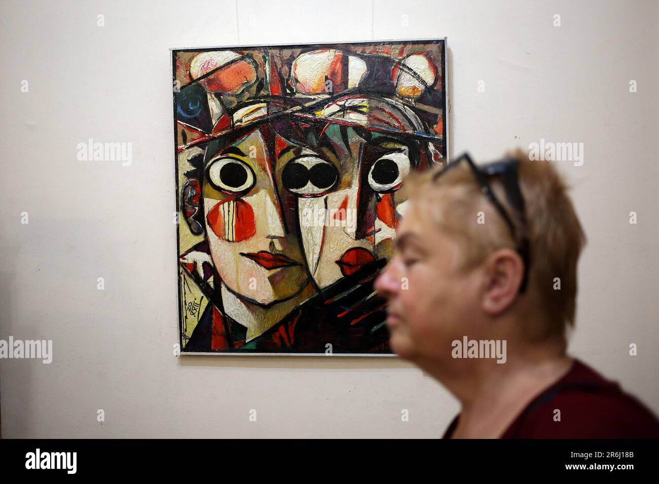 Odessa, Ukraine. 7th June, 2023. Paintings by artist Mykola Prokopenko ...