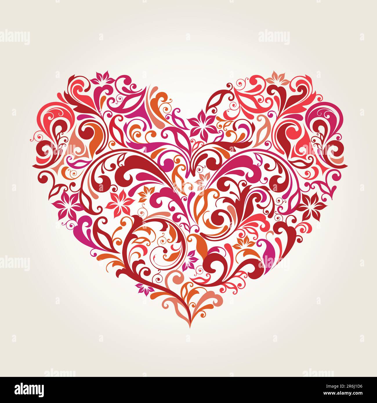 illustration drawing of floral heart Stock Vector Image & Art - Alamy