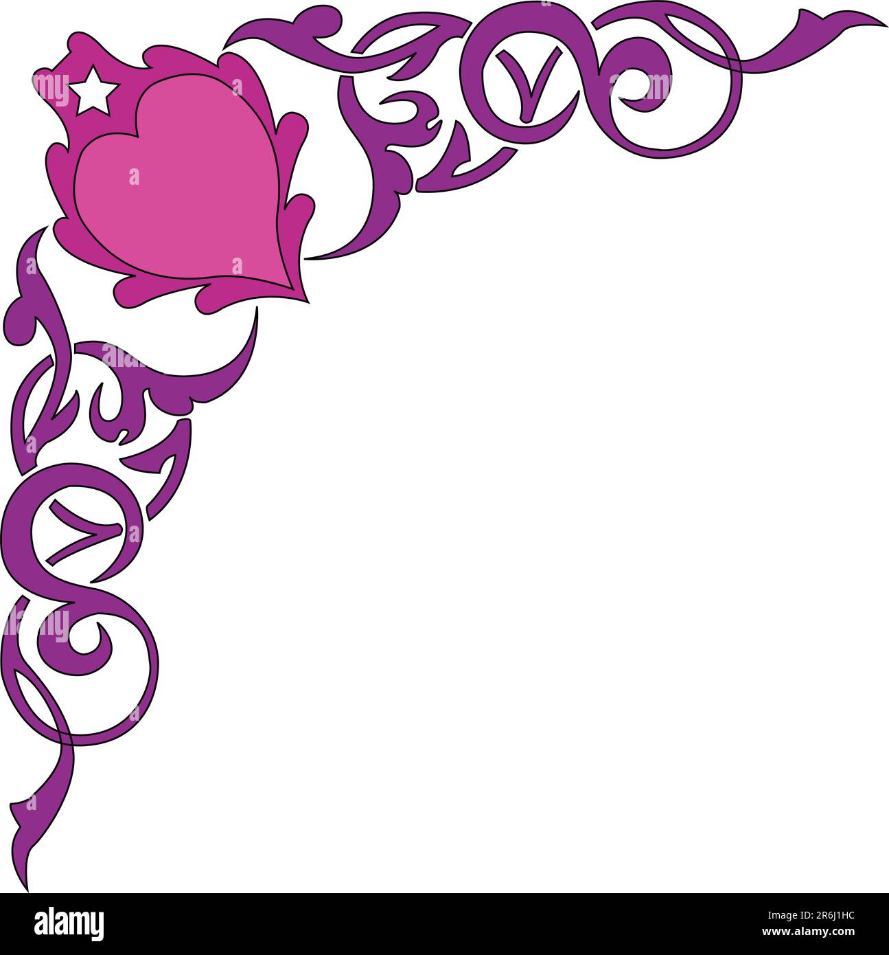 Corner Border Design Heart