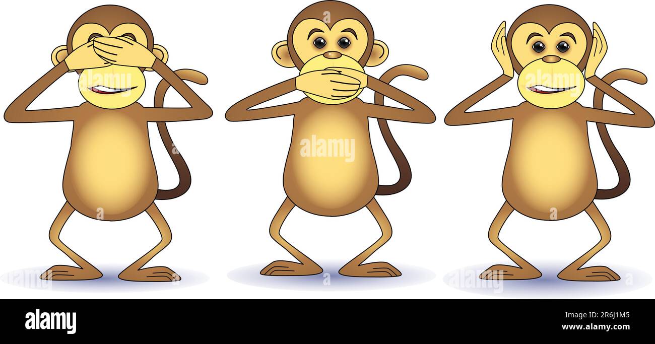 Three wishes monkey Stock Vector Image & Art - Alamy