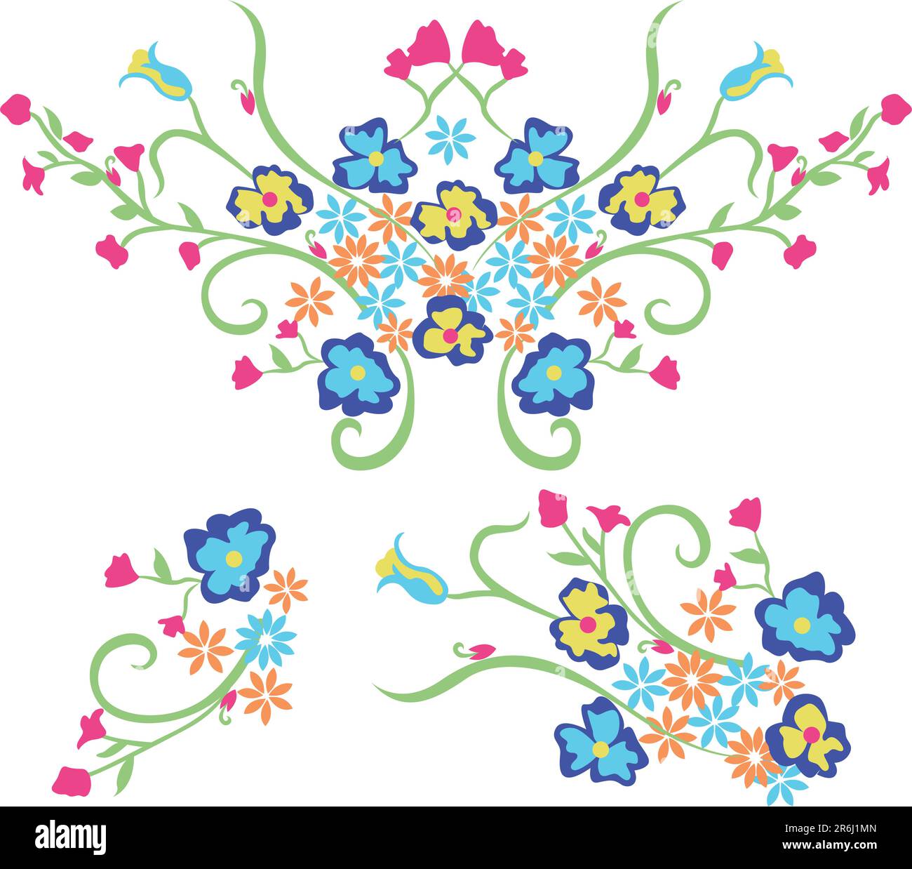 decorative flower emblem Stock Vector Image & Art - Alamy
