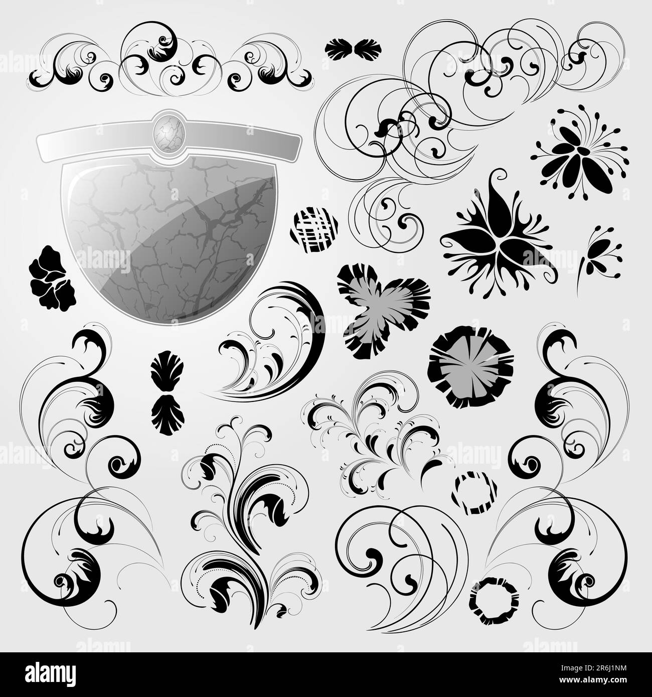 Herb border Black and White Stock Photos & Images - Alamy