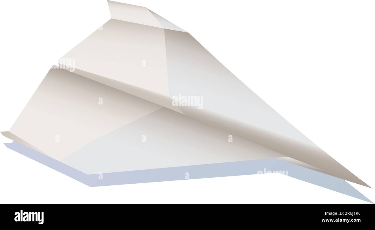 Cartoon illustration folded paper plane Stock Vector Images - Alamy