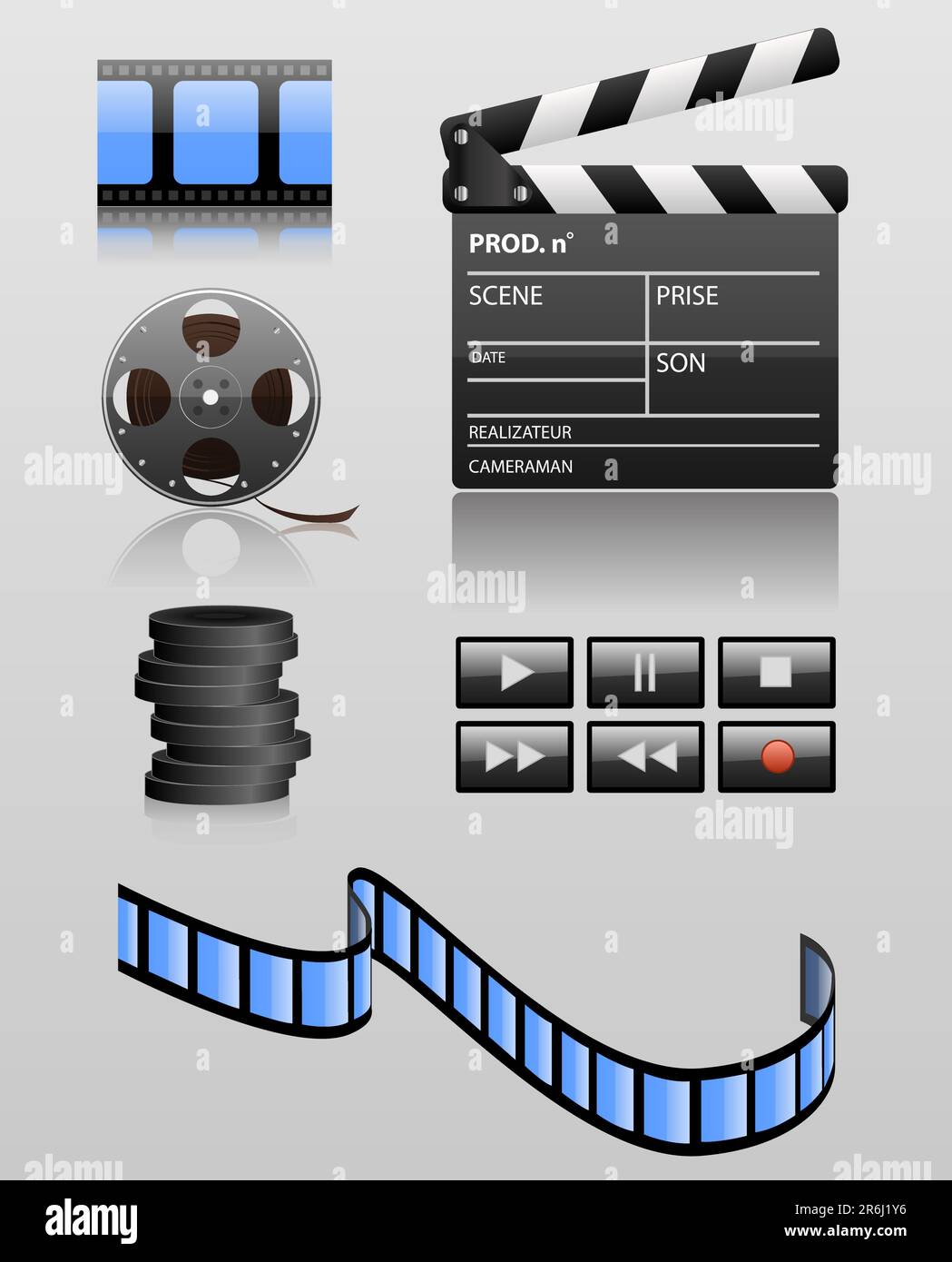 Set of vector media icons Stock Vector Image & Art - Alamy