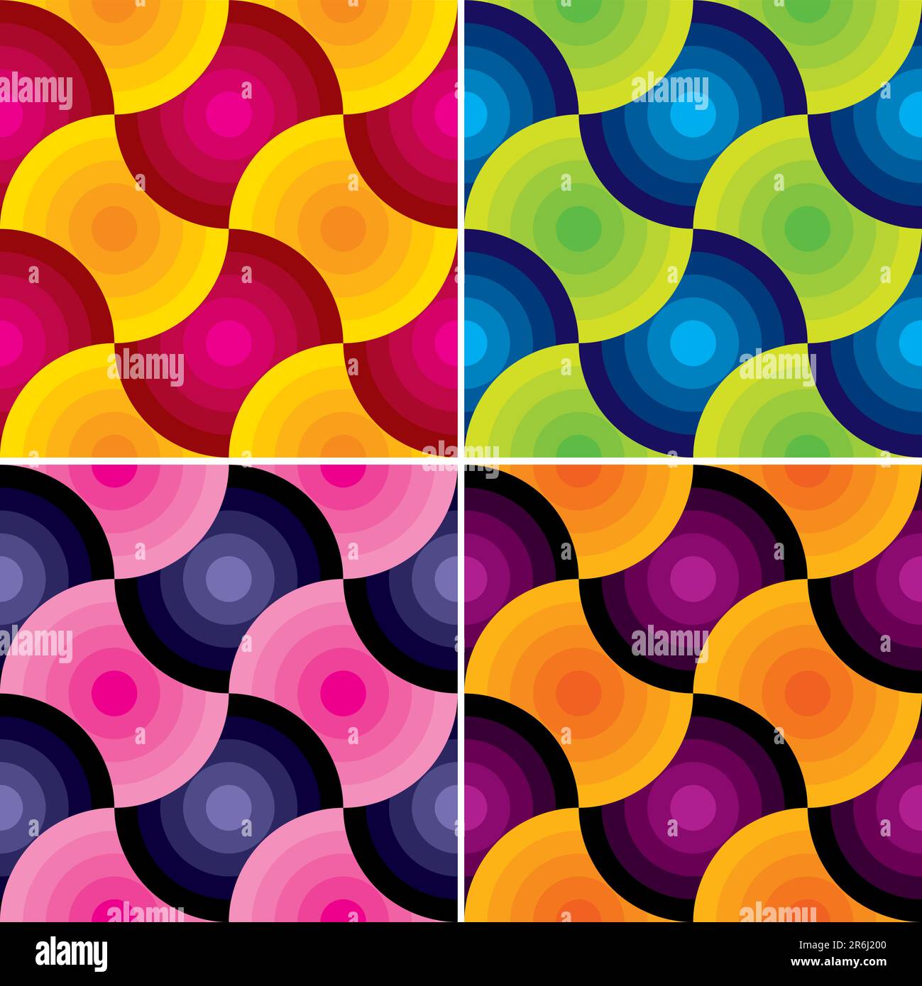 set of seamless patterns in 4 color variations, perfectly tile-able ...