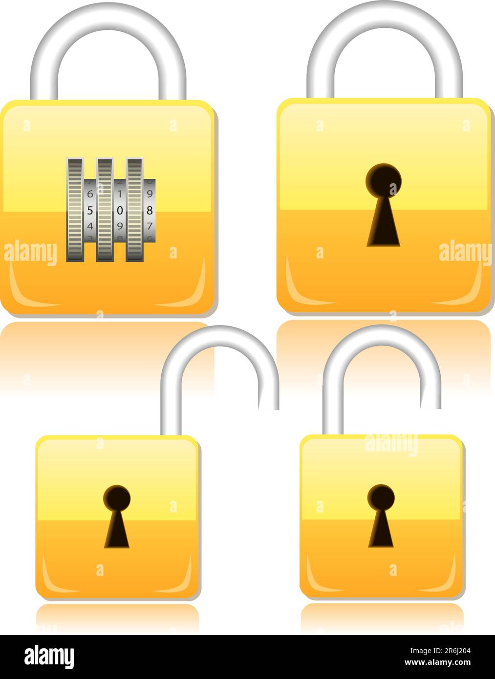 Number combination locks Stock Vector Images - Alamy