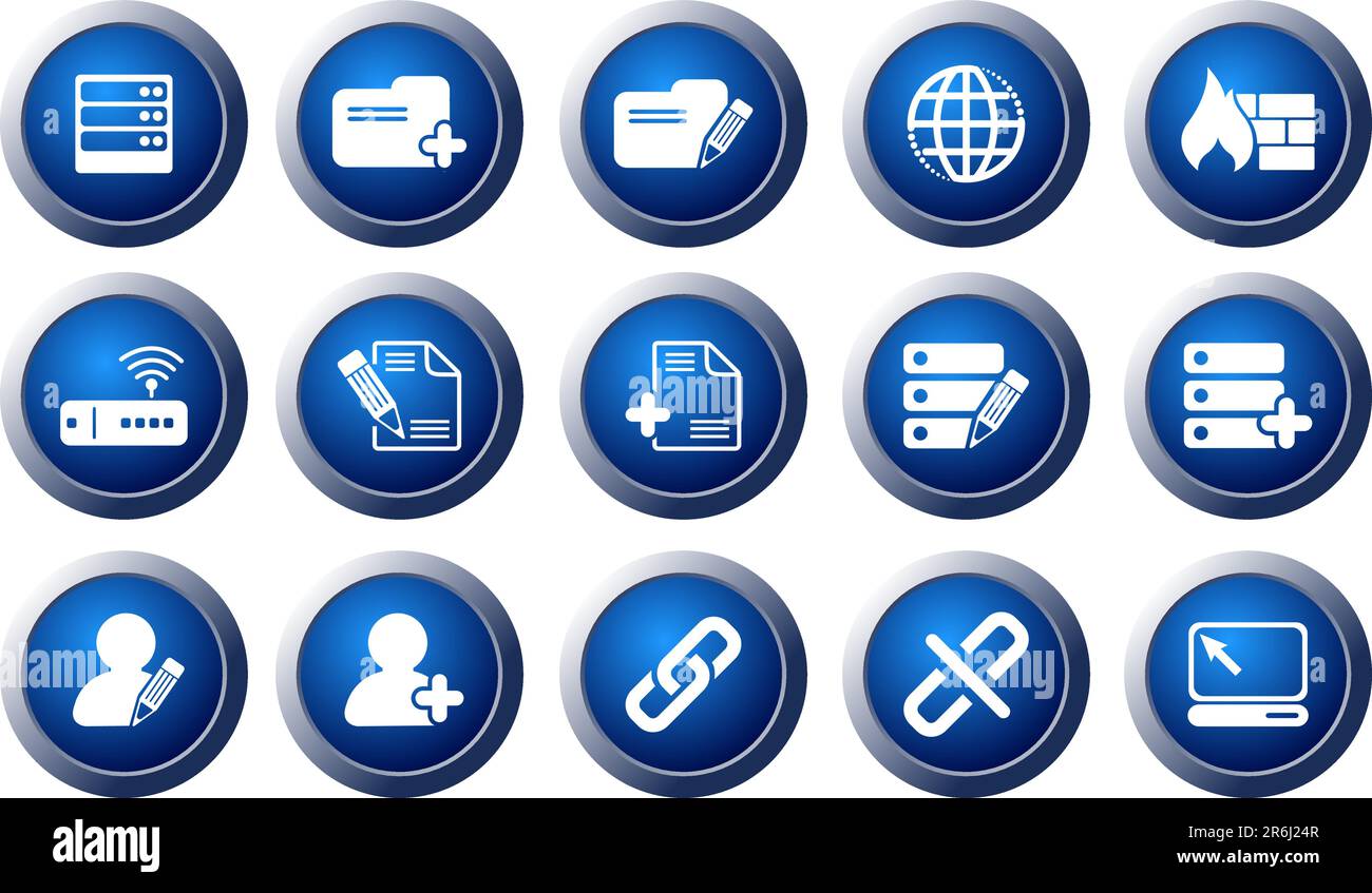 Database and Network icons Stock Vector Image & Art - Alamy