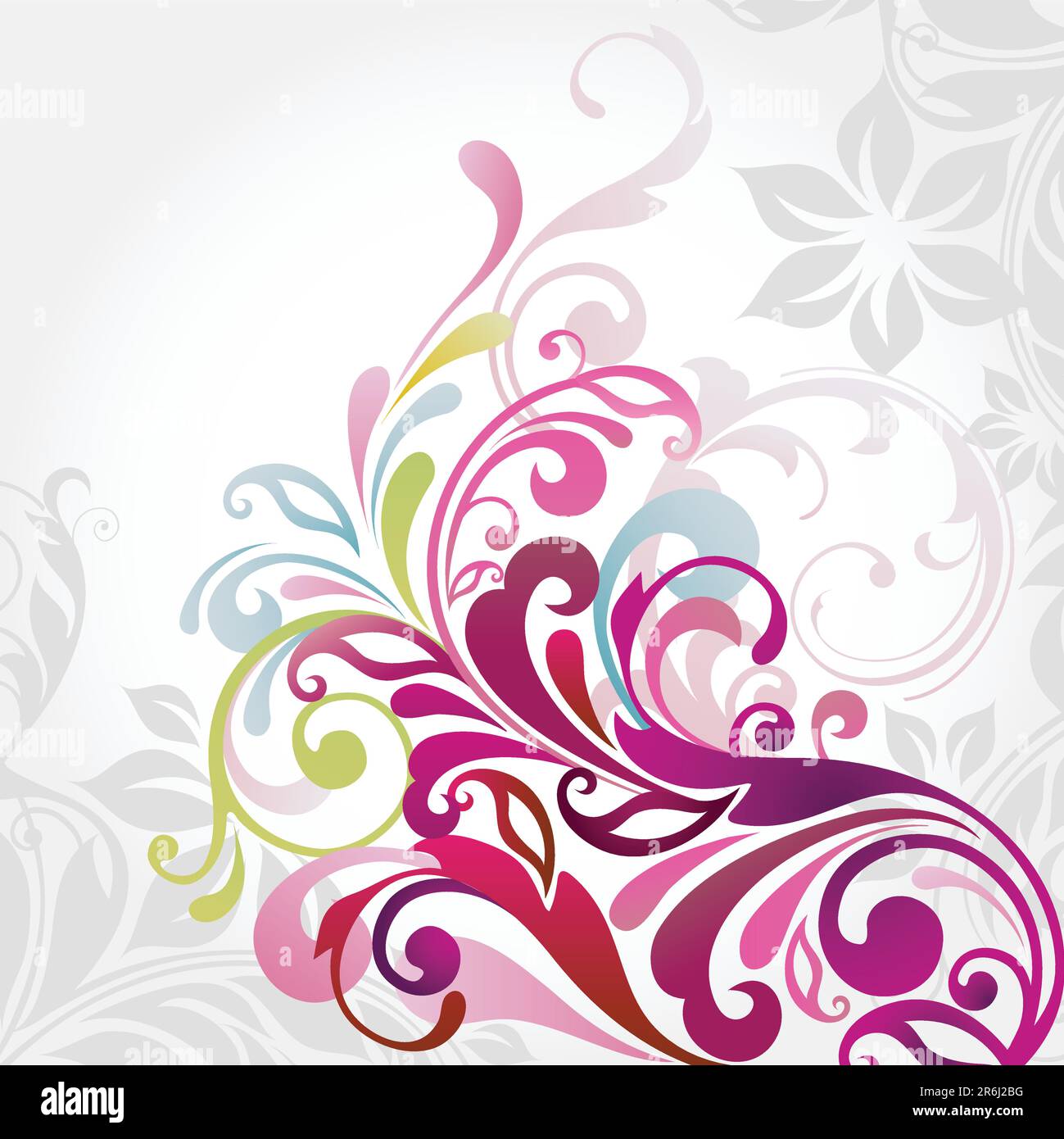 illustration drawing of floral background Stock Vector Image & Art - Alamy