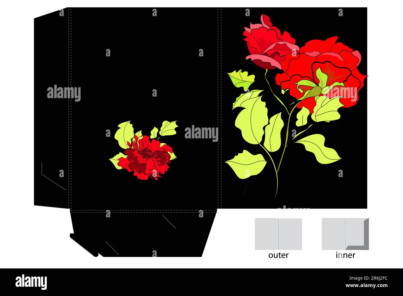 Red rose cast Stock Vector Images - Alamy