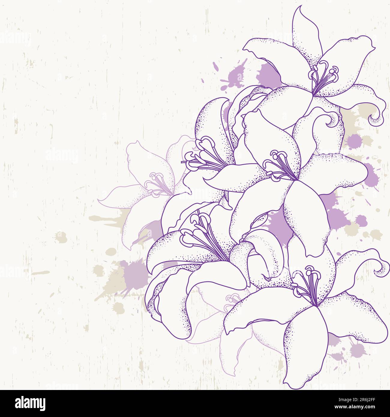 illustration drawing of floral background Stock Vector Image & Art - Alamy