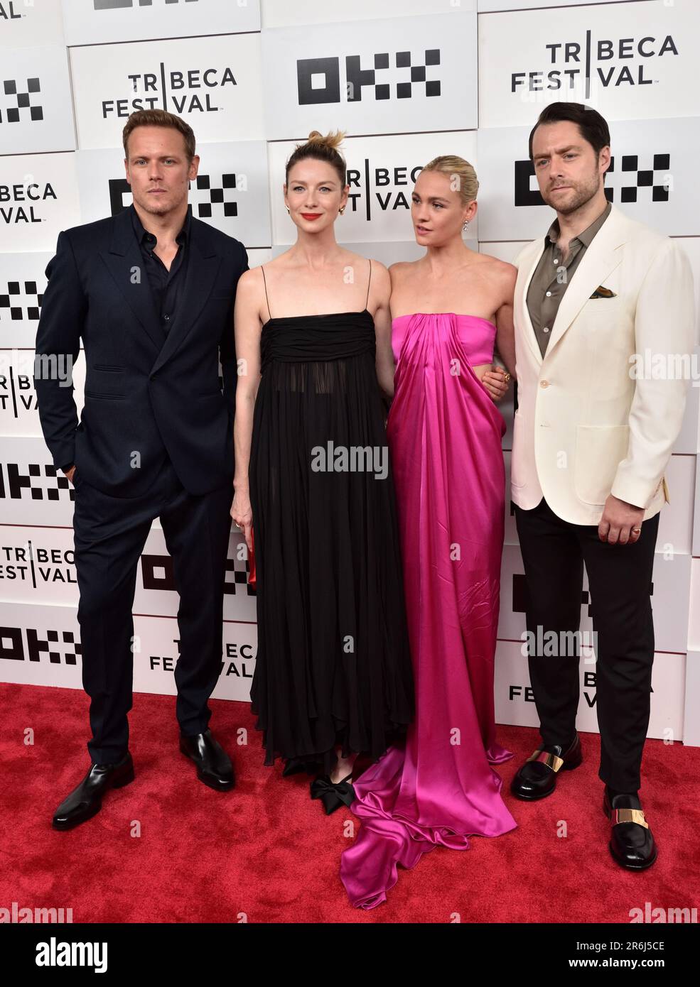 New York, USA. 09th June, 2023. L-R: Sam Heughan, Caitriona Balfe ...