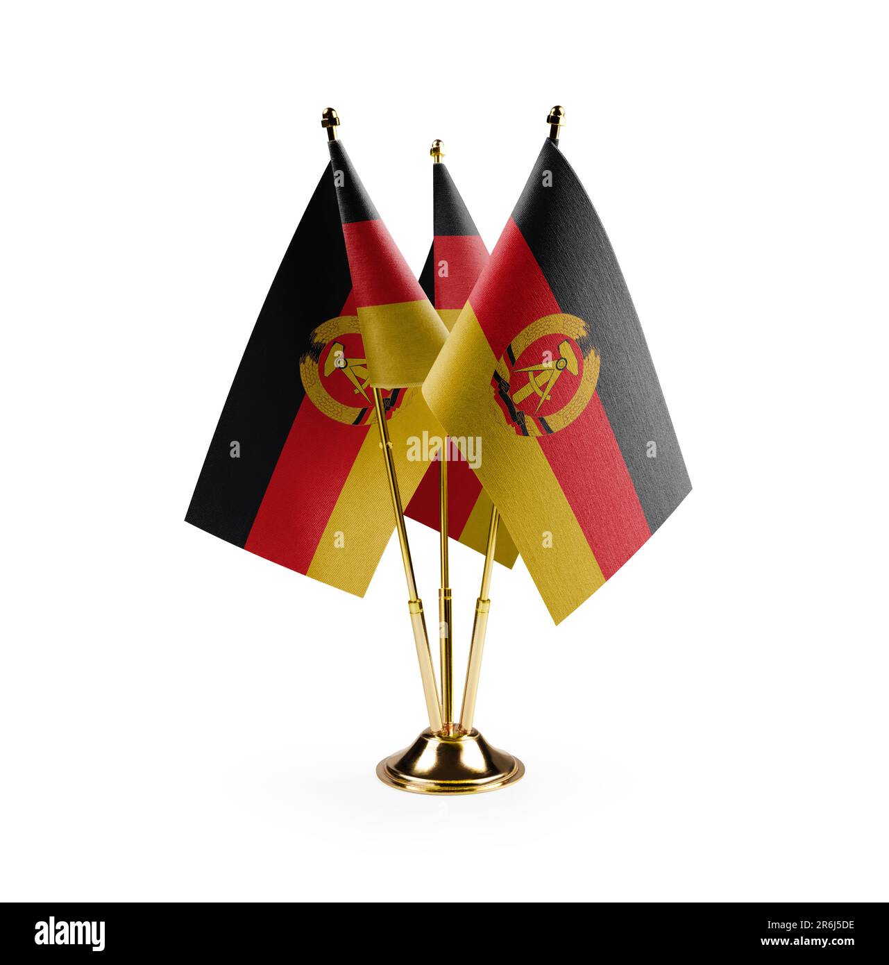 Small national flags of the DDR on a white background Stock Photo - Alamy