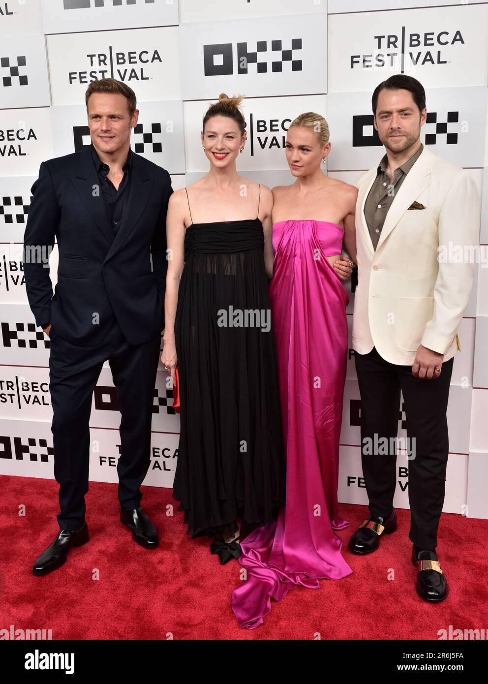 New York, USA. 09th June, 2023. L-R: Sam Heughan, Caitriona Balfe ...