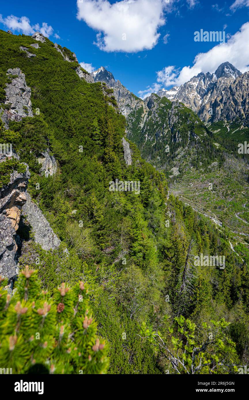 The Mount Lomnica. Spring landscape of the Tatra Mountains, Slovakia ...