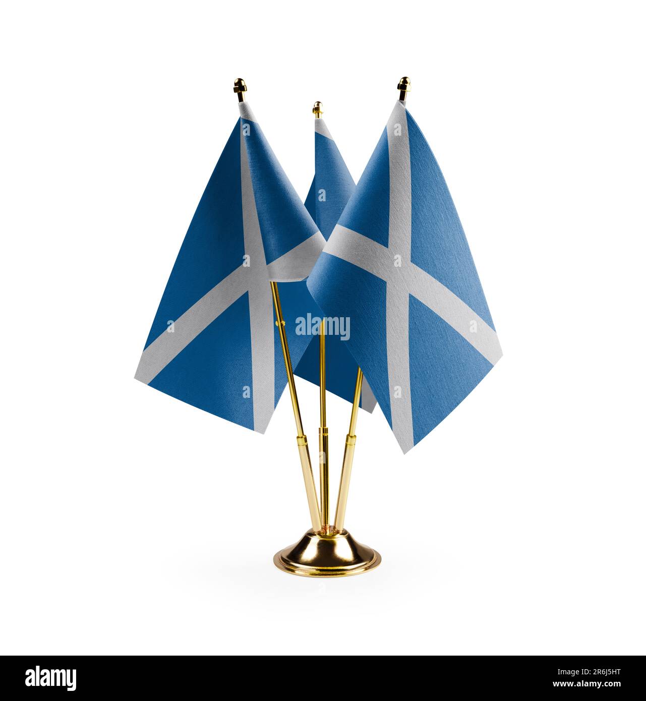 Small national flags of the Scotland on a white background Stock Photo ...