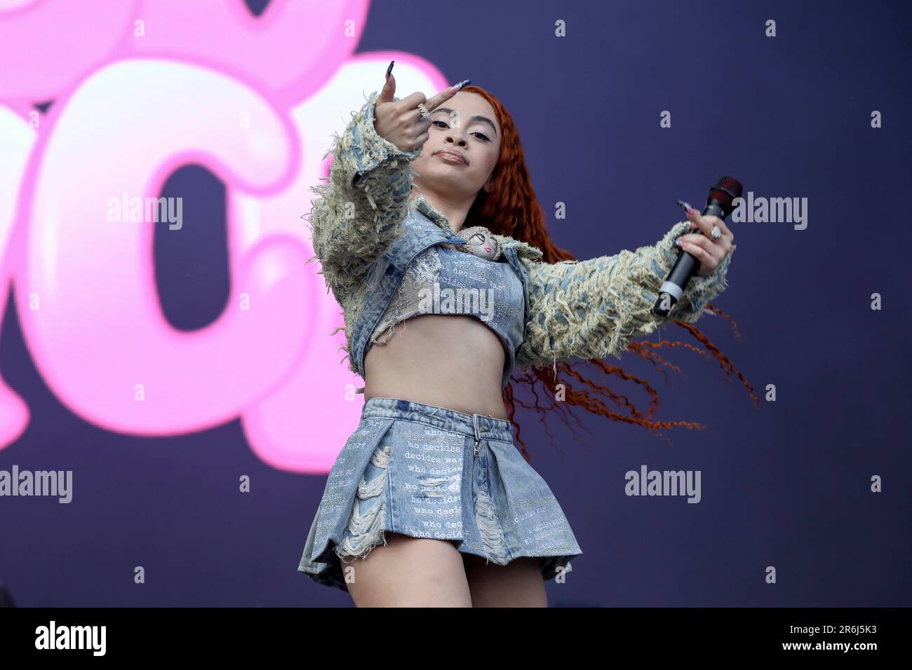 Ice Spice performs during day one of the Governors Ball Music Festival ...