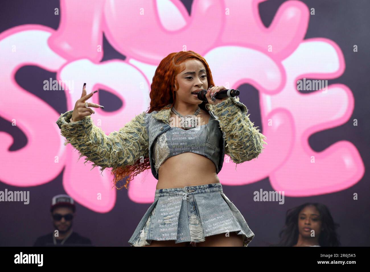 Ice Spice performs during day one of the Governors Ball Music Festival ...