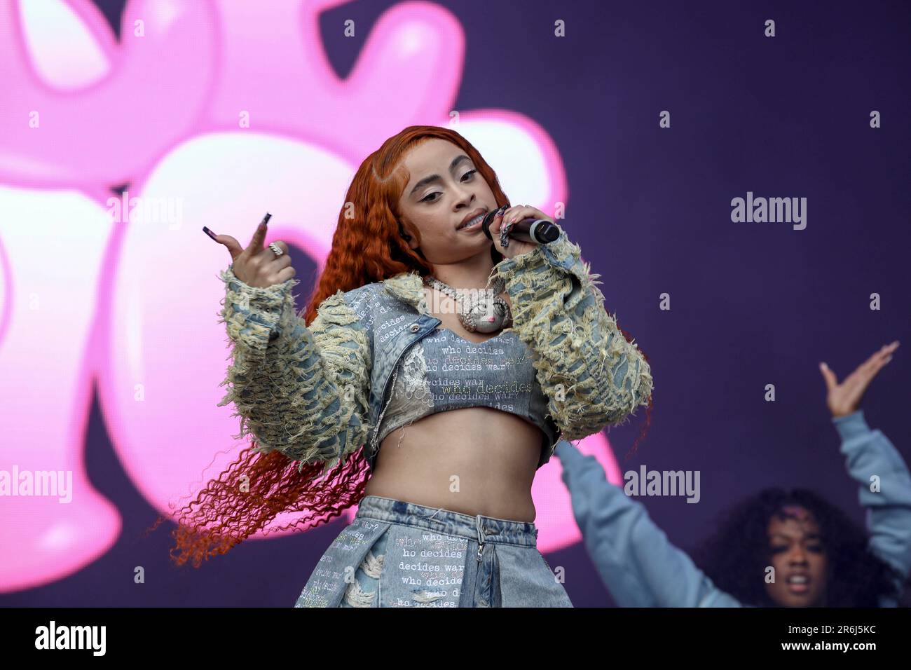 Ice Spice performs during day one of the Governors Ball Music Festival ...
