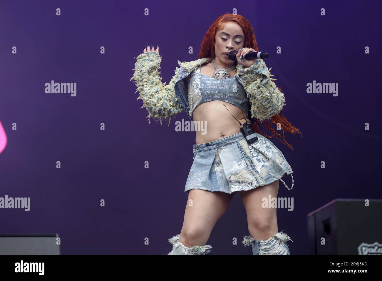 Ice Spice performs during day one of the Governors Ball Music Festival ...