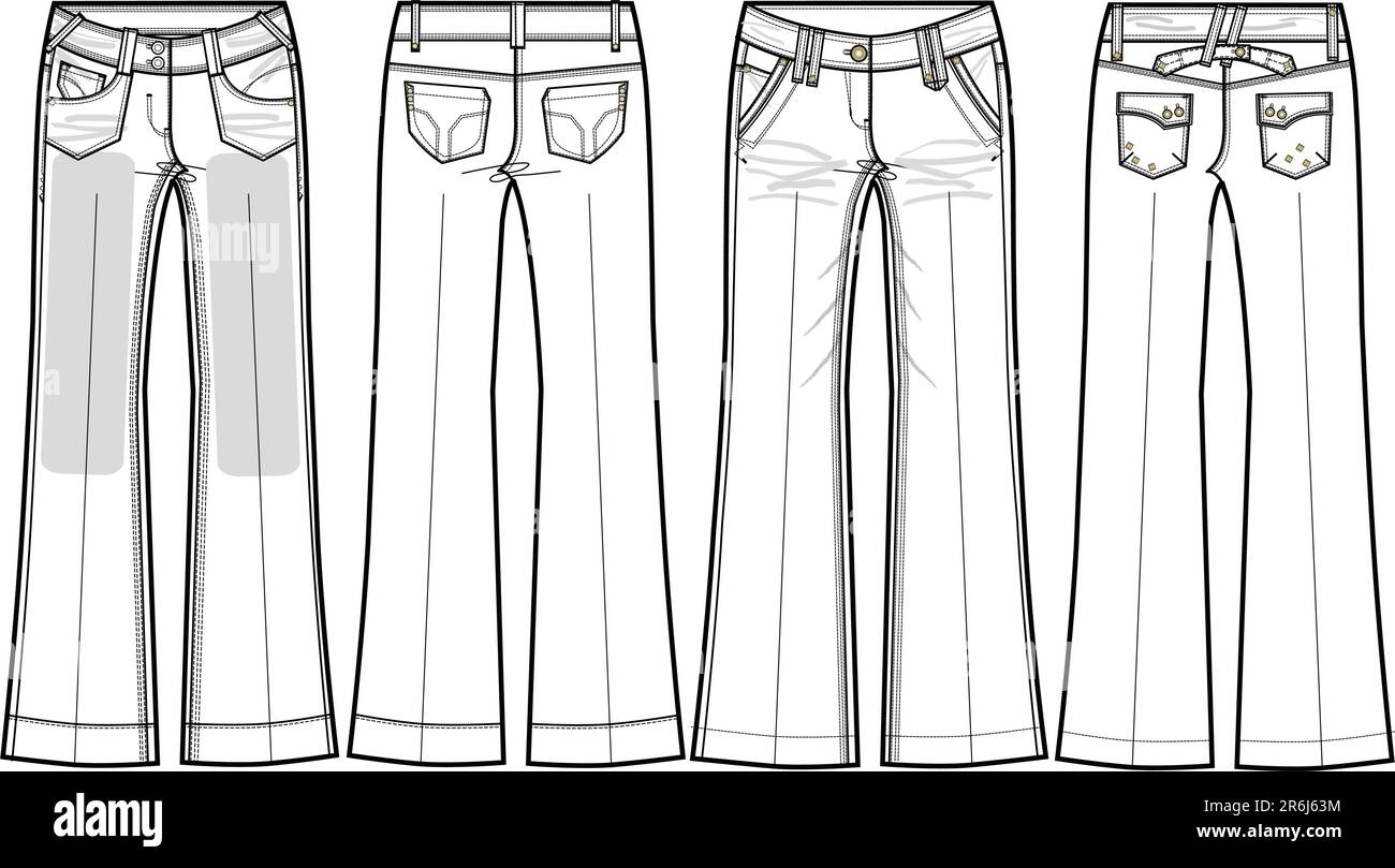 Jeans sketch Stock Vector Images - Alamy