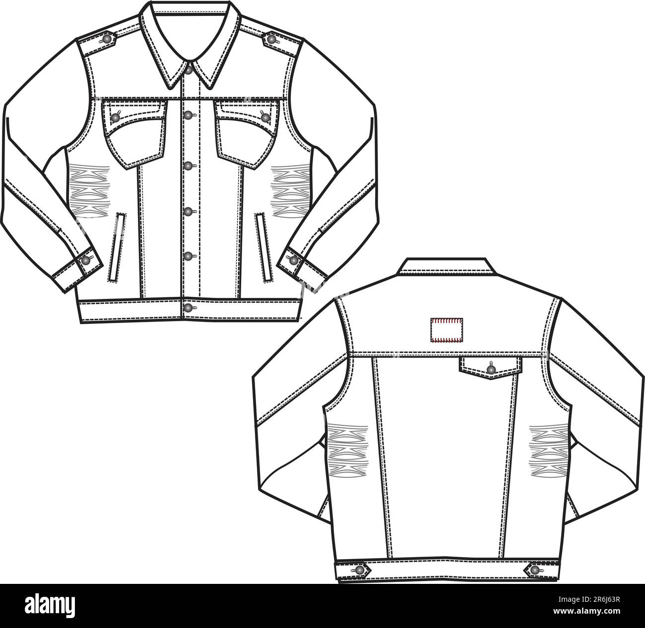 Man Jacket Sketch Stock Vector Images Alamy