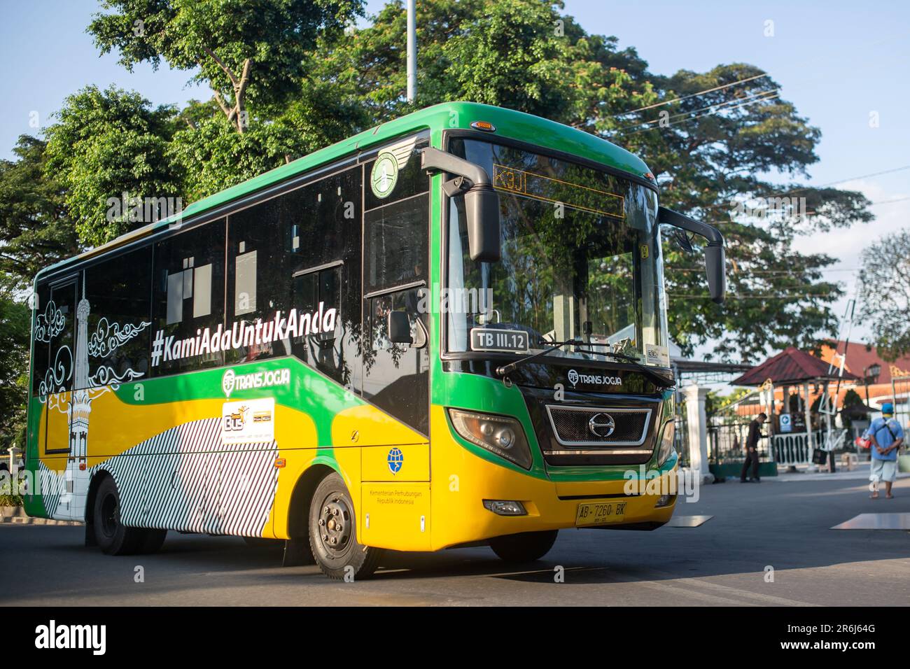 Yogyakarta, Indonesia - May 24, 2023: Public bus on the streets of ...
