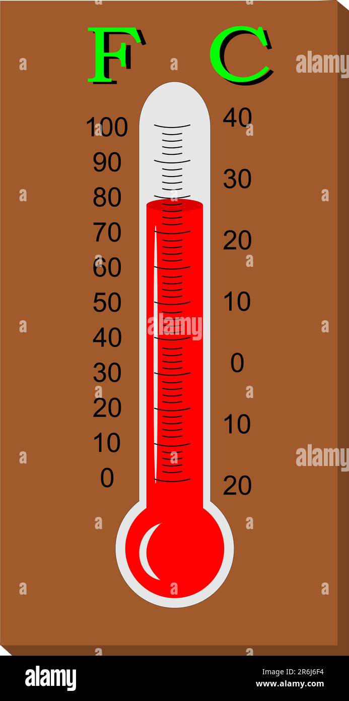 A Thermometer with celsius and fahenheit Stock Vector Image & Art - Alamy