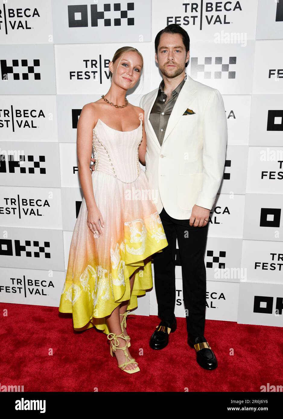Richard Rankin, right, and girlfriend Sammie Russell attend the ...