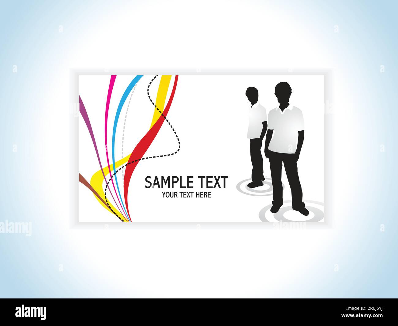 abstract colorful business card vector illustration Stock Vector Image ...