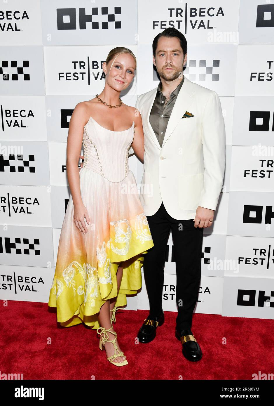 Richard Rankin, right, and girlfriend Sammie Russell attend the ...