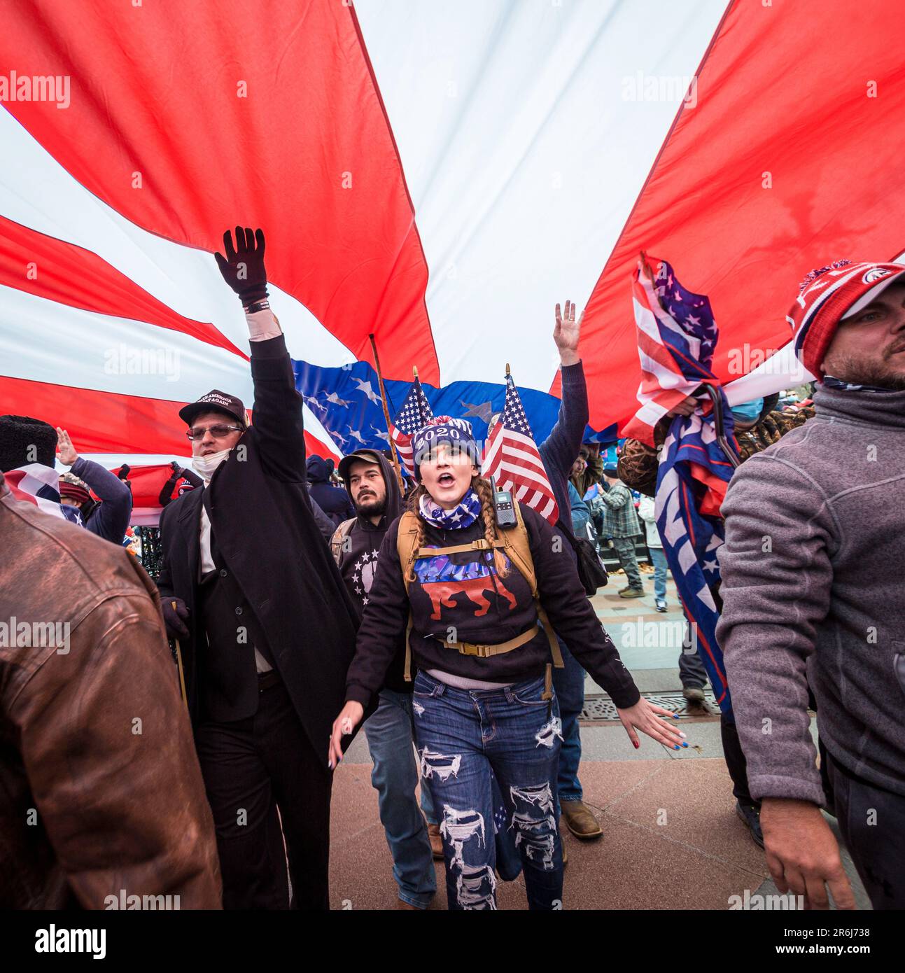 Photos from the January sixth protest at the Capitol building that ...