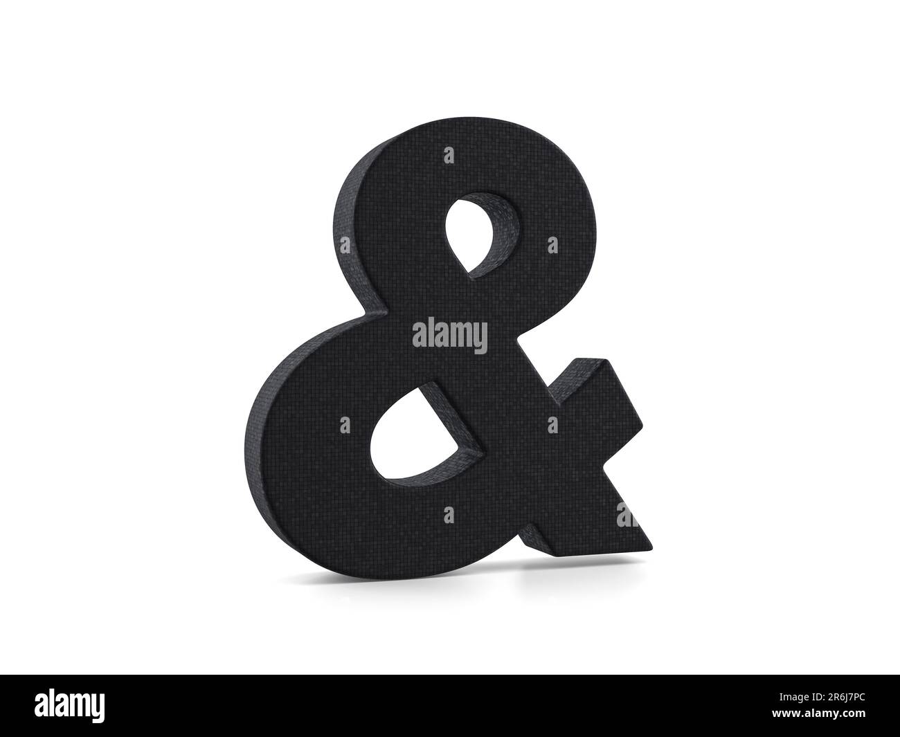 Plastic ampersand symbol on a white background. 3d illustration Stock ...