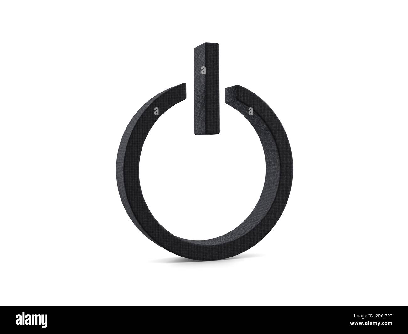 Plastic power symbol on a white background. 3d illustration Stock Photo ...