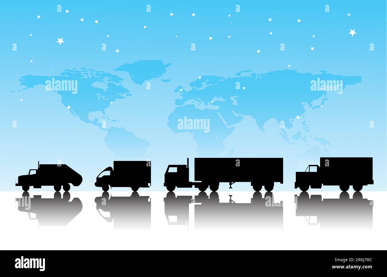vector illustration of cargo trucks Stock Vector Image & Art - Alamy
