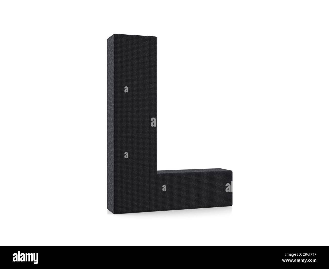 Plastic letter L on a white background. 3d illustration Stock Photo - Alamy
