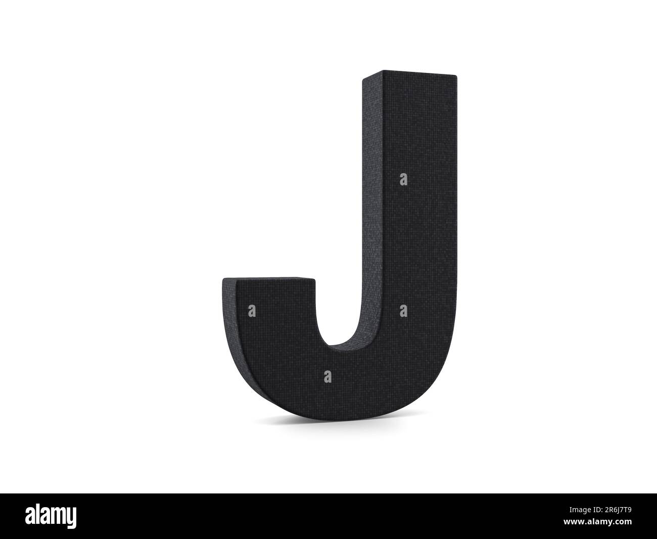 Plastic letter J on a white background. 3d illustration Stock Photo - Alamy