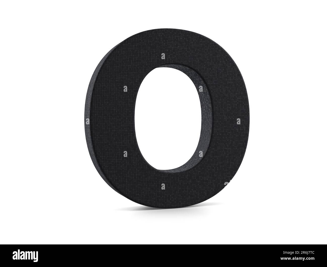 Plastic letter O on a white background. 3d illustration Stock Photo - Alamy